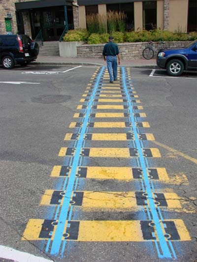 Roadsworth's incredible street stencil art | Amusing Planet
